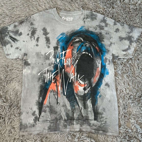 Liquid Blue | Shirts | Liquid Blue Pink Floyd The Wall Band Tie Dye ...